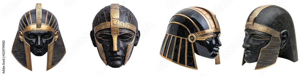 Collection of ornate and elaborately designed ceremonial warrior ...