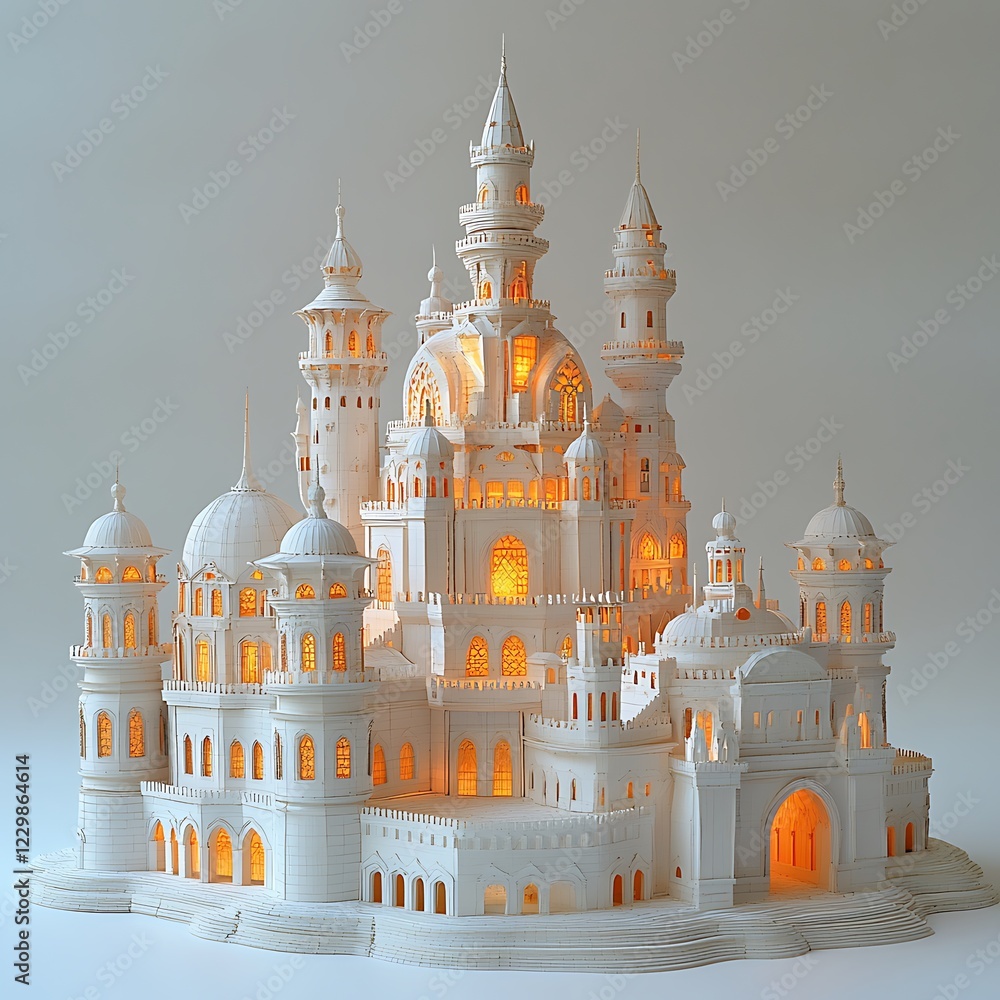 Papercraft architectural wonders, detailed 3D paper models of iconic ...