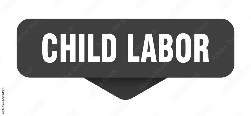 child labor sticker. child labor sign on transparent background Stock ...