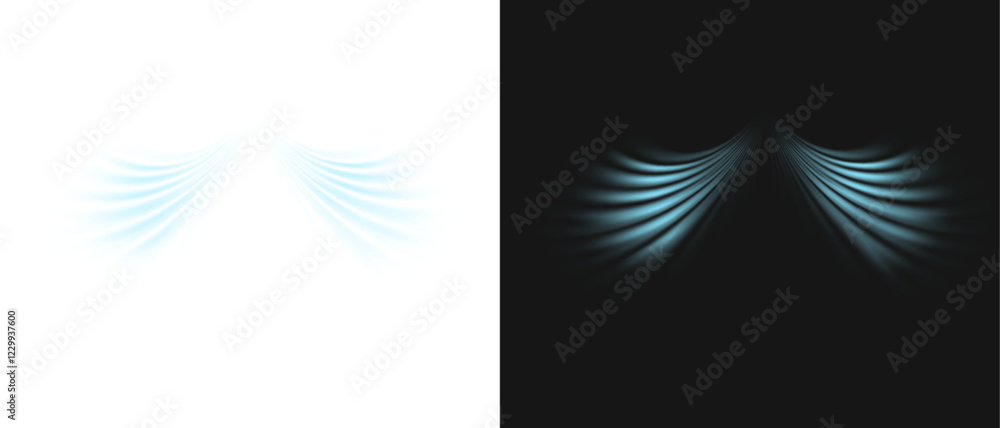 Png Air, wind effect on transparent background. Airflow overlay: fresh ...
