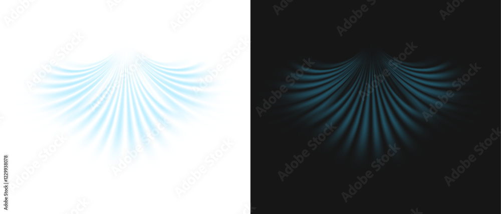 Air, wind effect on transparent background. Airflow overlay: fresh air ...