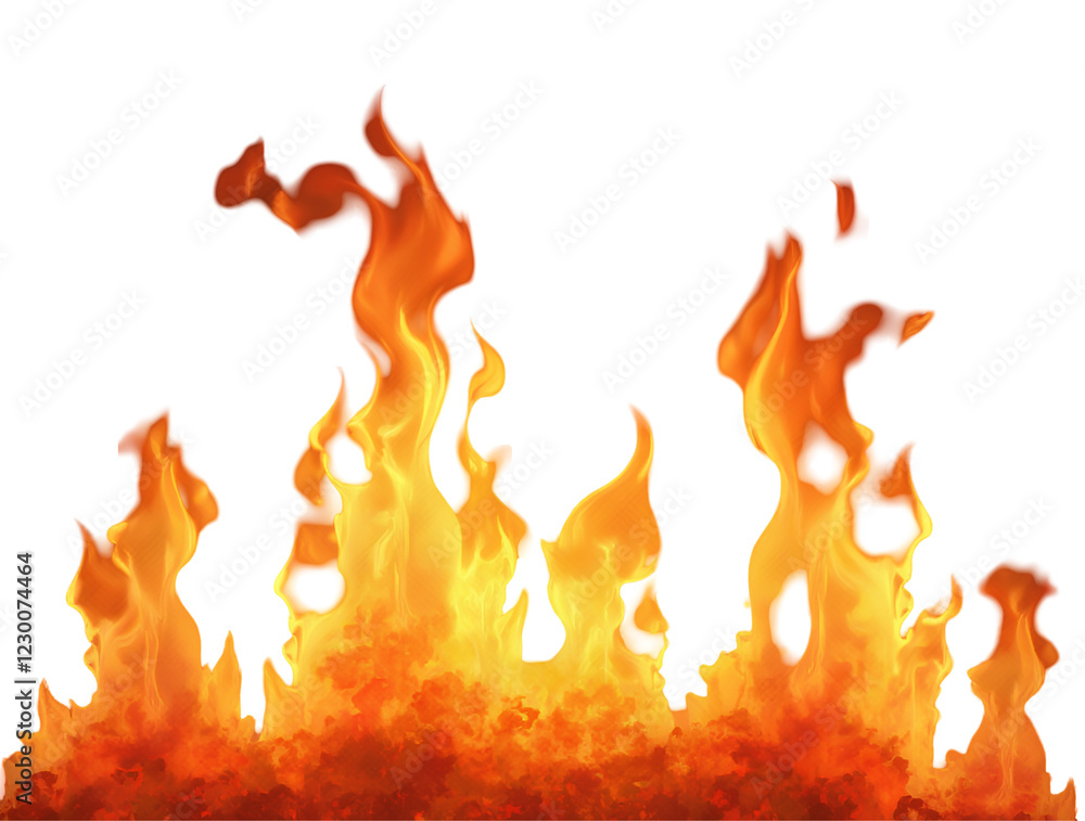 fire, flame, burn, Realistic fire flame effect isolated on a ...