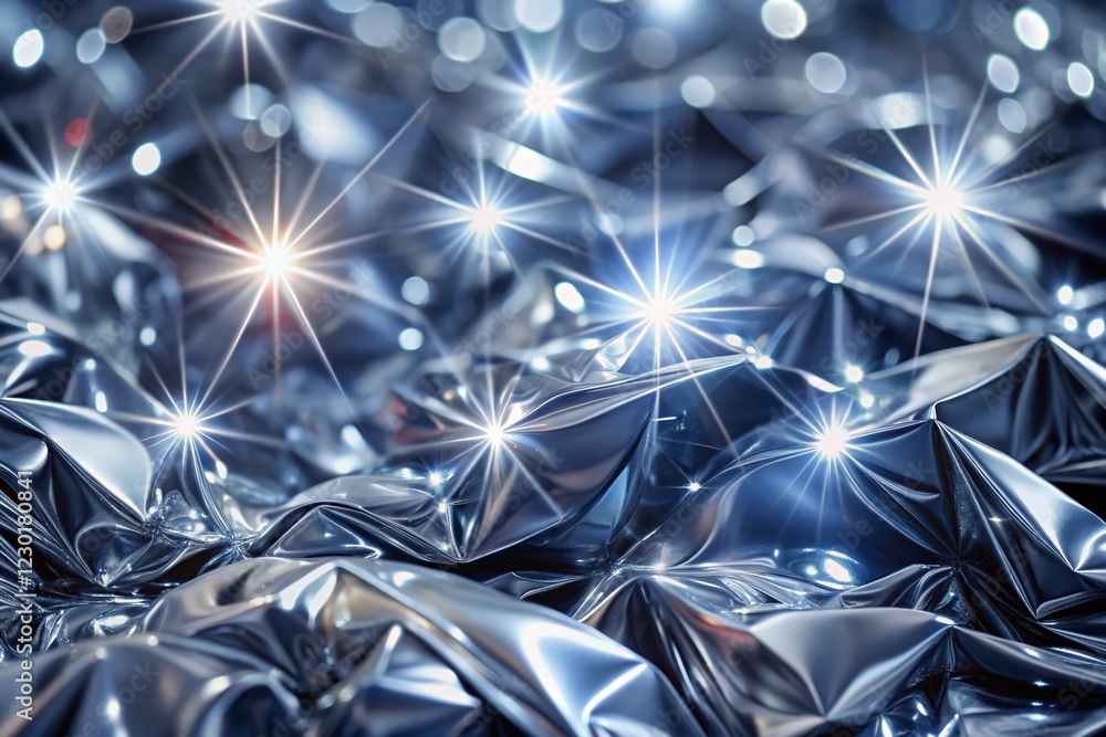Glowing Silver Metallic Background: Shiny Texture, Elegant Design ...