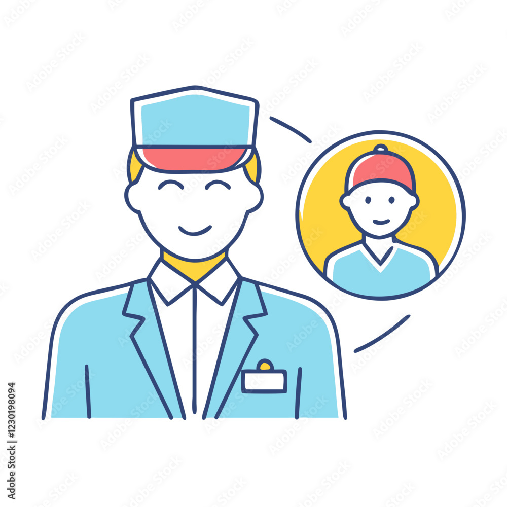 concierge icon, concierge vector illustration-simple illustration of concierge, perfect for ...