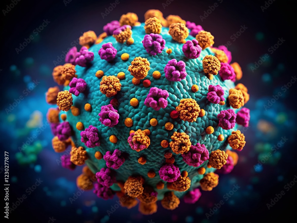 Macro Photography of Parvovirus B19: Slapped Cheek Disease Infection ...