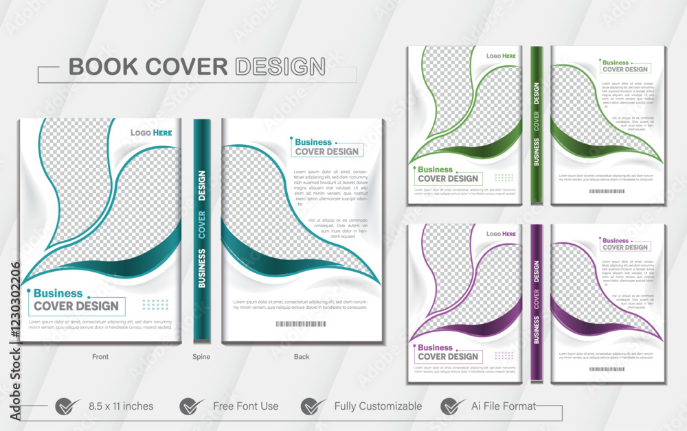Professional Business book cover , annual report, print-ready business ...