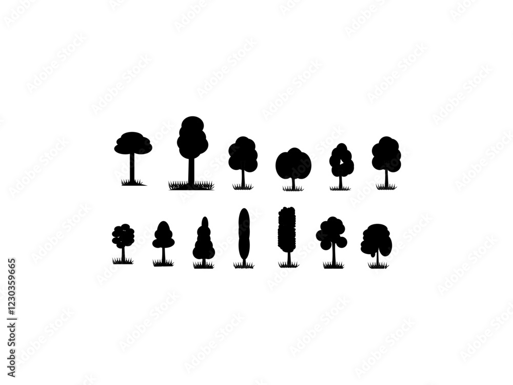 Tree of life with leaves, vector illustration of a colorful tree with roots.Various tree vectors ...