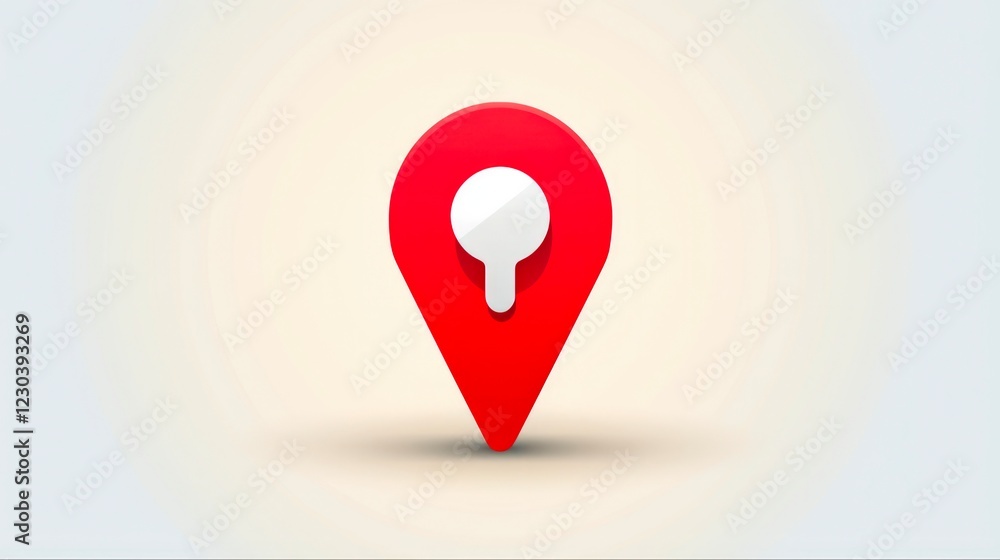 Red Map Marker with Pin. Illustration of Google Map Pin for Location ...
