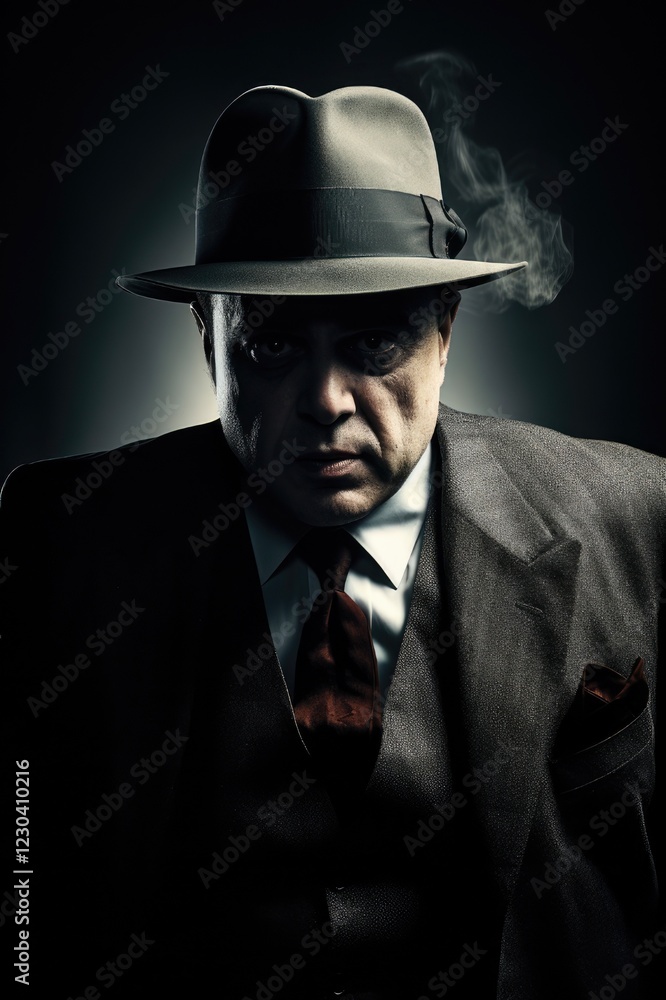 Al Capone: Infamous Gangster and Mafia Boss in Classic Hat and Suit ...