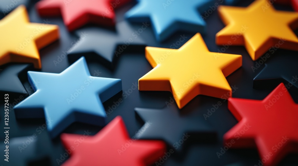 Customer Rating Stars: Create an image of customer rating stars, with ...