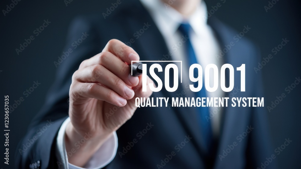 ISO 9001 Quality Management System Certification Stock Illustration ...