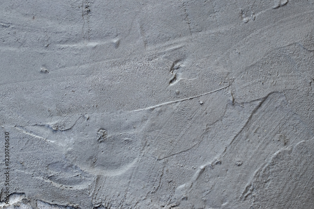 Cementation of a garden path.Texture of cement surface with ...