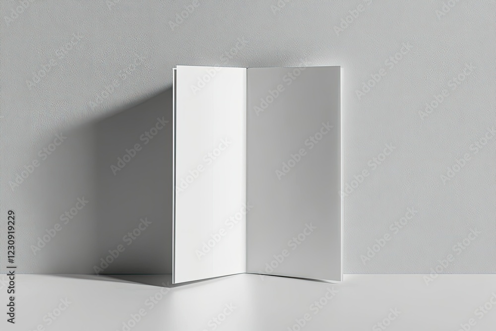 Blank Portrait Paper Mockup Brochure Magazine, White Changeable ...