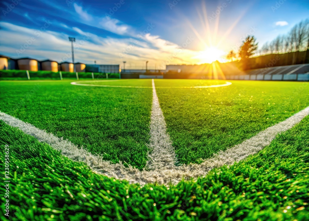 Lush Green Soccer Field, White Lines, Football Stadium, Sports ...