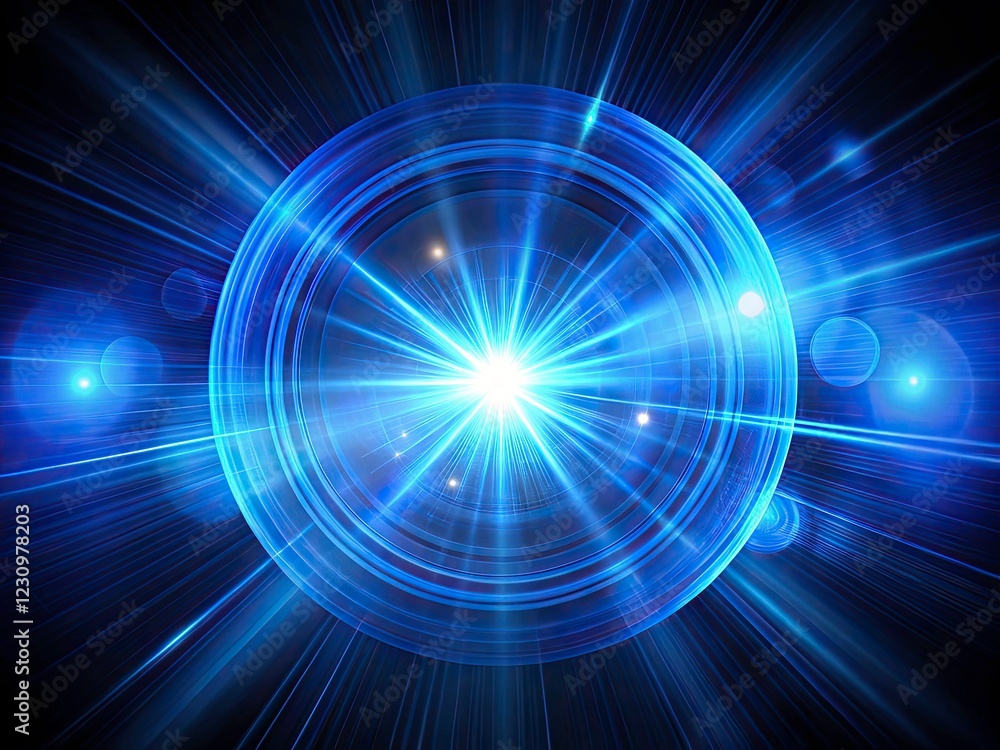 Blue Anamorphic Lens Flare Overlay, Macro Photography, Isolated Light ...