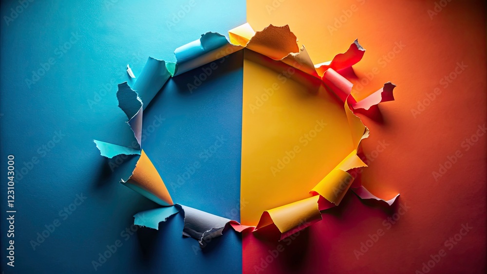 Dynamic Silhouette of Paper Sheets Tearing in Stop Motion Transition ...