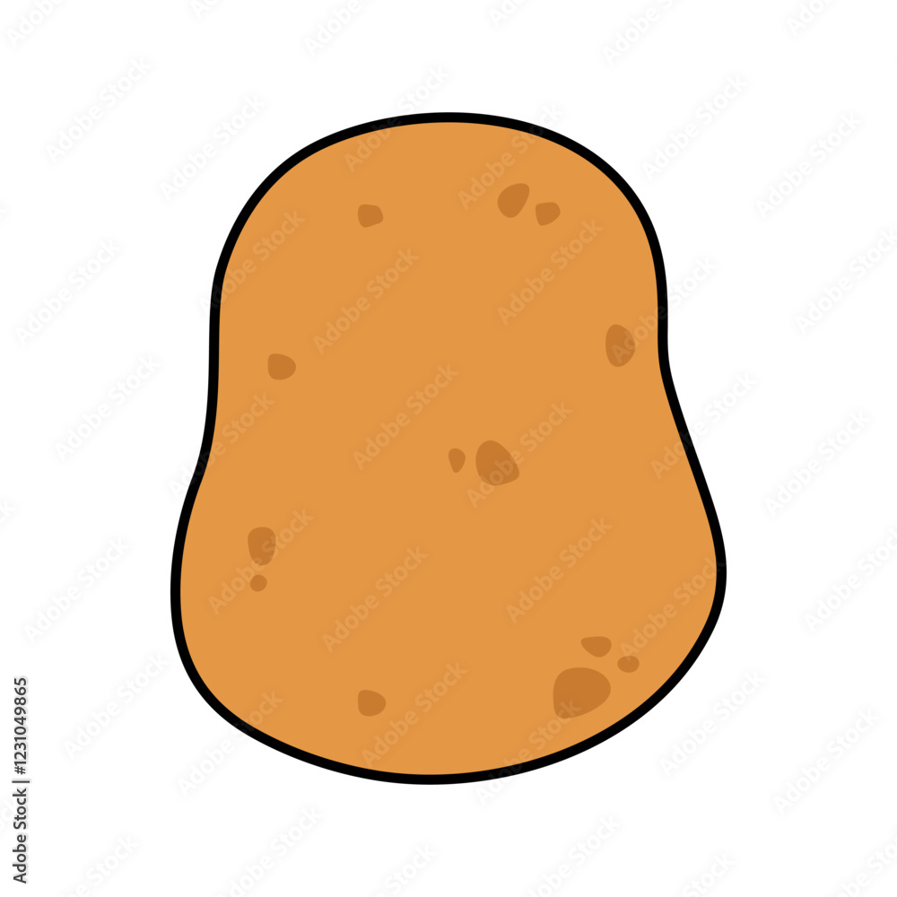 Vector Potato Cartoon Illustration Stock Vector | Adobe Stock