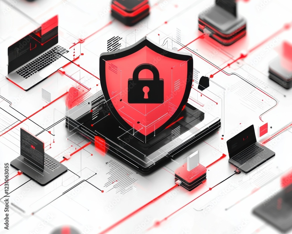 Explore the Symbolism of a Red Shield Surrounded by Black and White ...