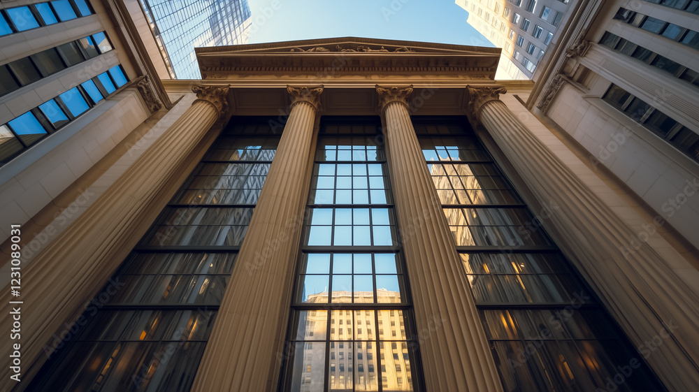 A Glimpse of Grandeur: A low-angle perspective showcases the imposing ...