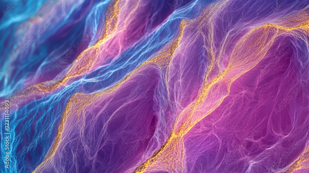 Transmission electron micrograph (TEM) of connective tissue showing ...