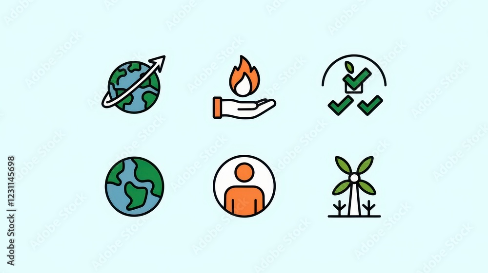 Sustainable Development Goals Icons: A visual representation of global ...