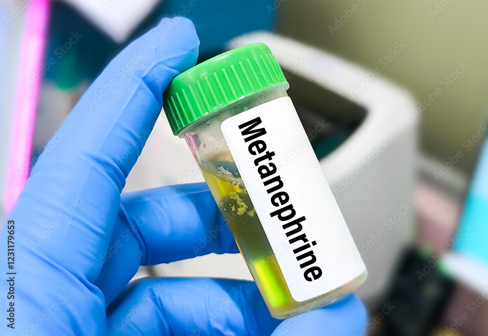 Urine sample for Urine Metanephrine test to diagnosis of catecholamine ...
