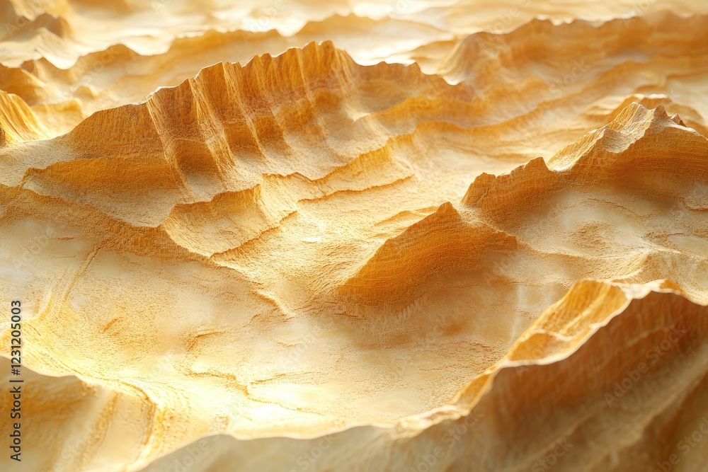 Map with shifting sands representing dynamic desert regions and flowing ...