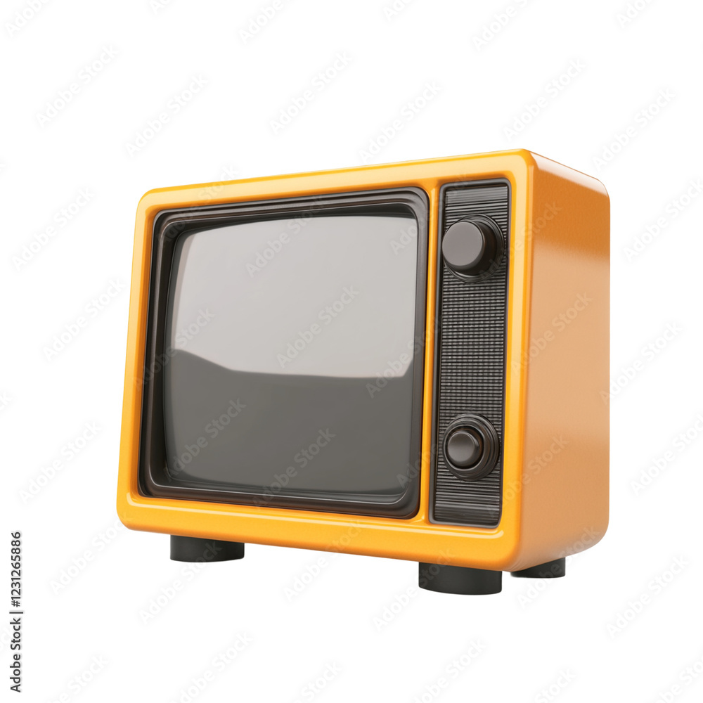 Retro TV box side view highlighting the depth Stock Photo | Adobe Stock