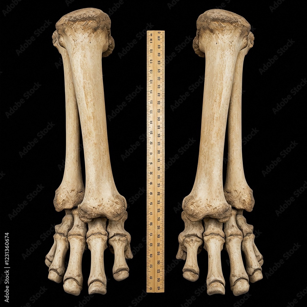 human skeleton bones lower leg and foot anatomy medical scientific ...