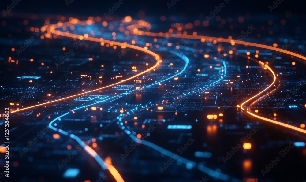 A digital transformation roadmap with key milestones and objectives ...