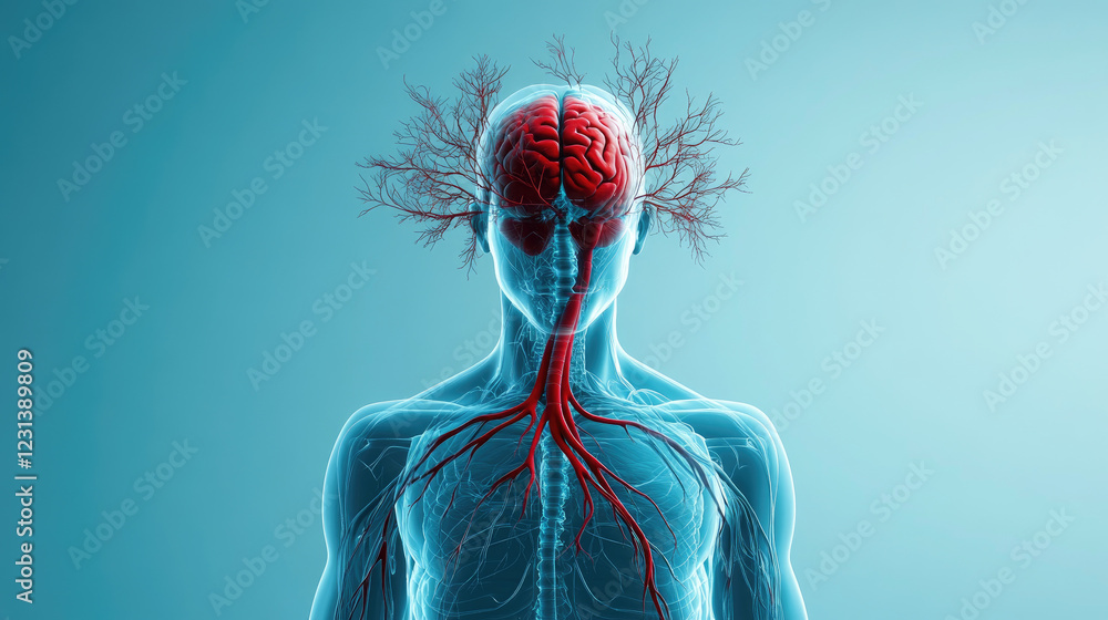 Exploring the human body arteries and veins illustration medical ...