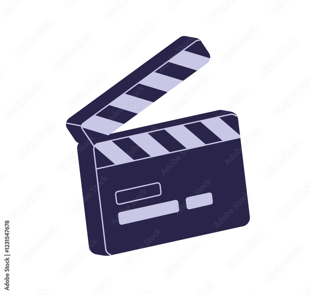 Clapperboard, film device. Black clapper board, clapping slate for ...