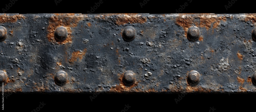 Rusty black metal texture with dark tones and rust spots across a ...