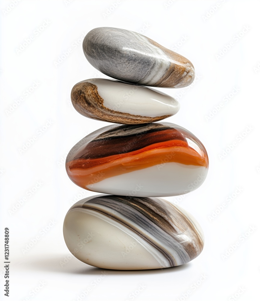 Stacked Rocks in Perfect Balance, Symbol of Harmony and Stability Stock ...