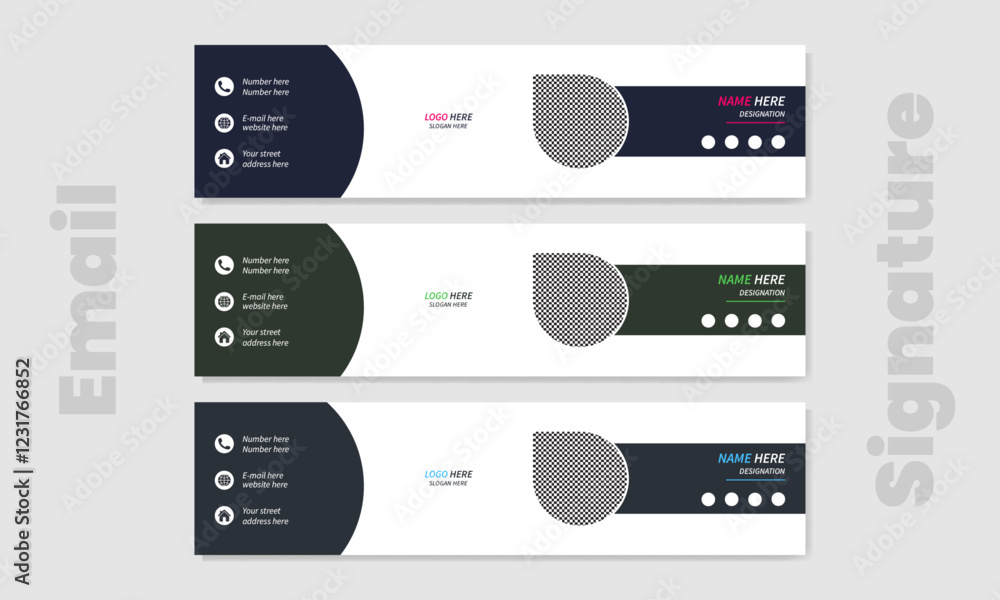 Fully editable modern, creative, minimalist and multiple color email ...