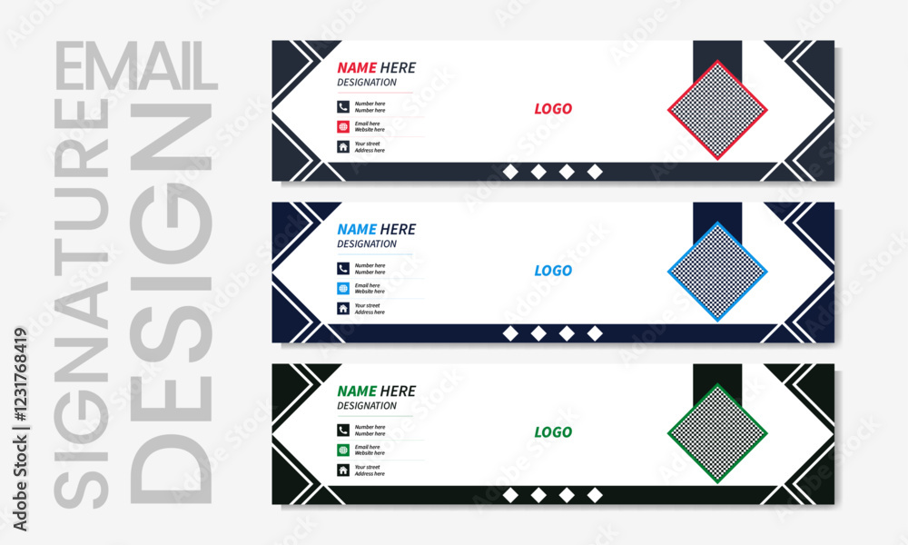 Fully editable modern, creative, minimalist and multiple color email ...