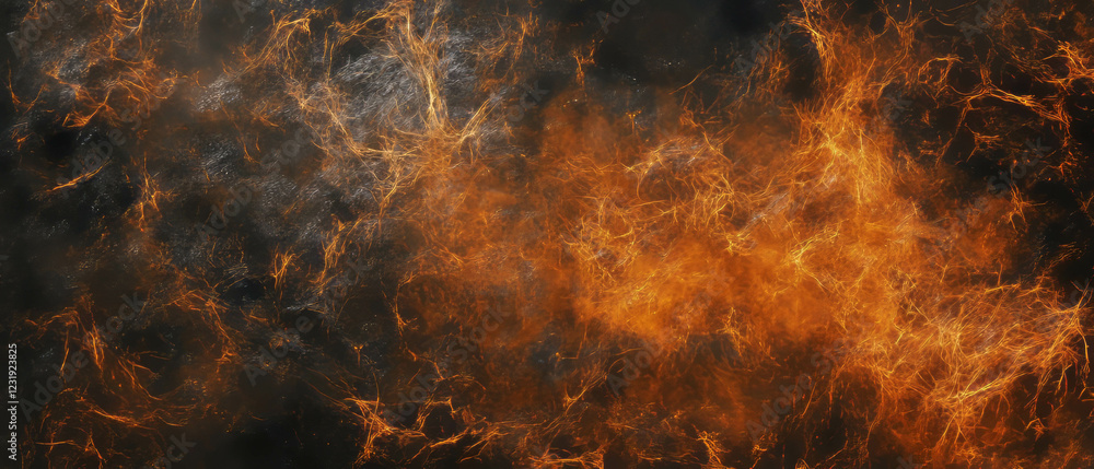 Sparse ember sparks create a warm glow against a dark backdrop in a ...