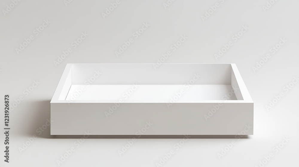White blank paperboard display box. 3d mockup set. Cardboard container ...