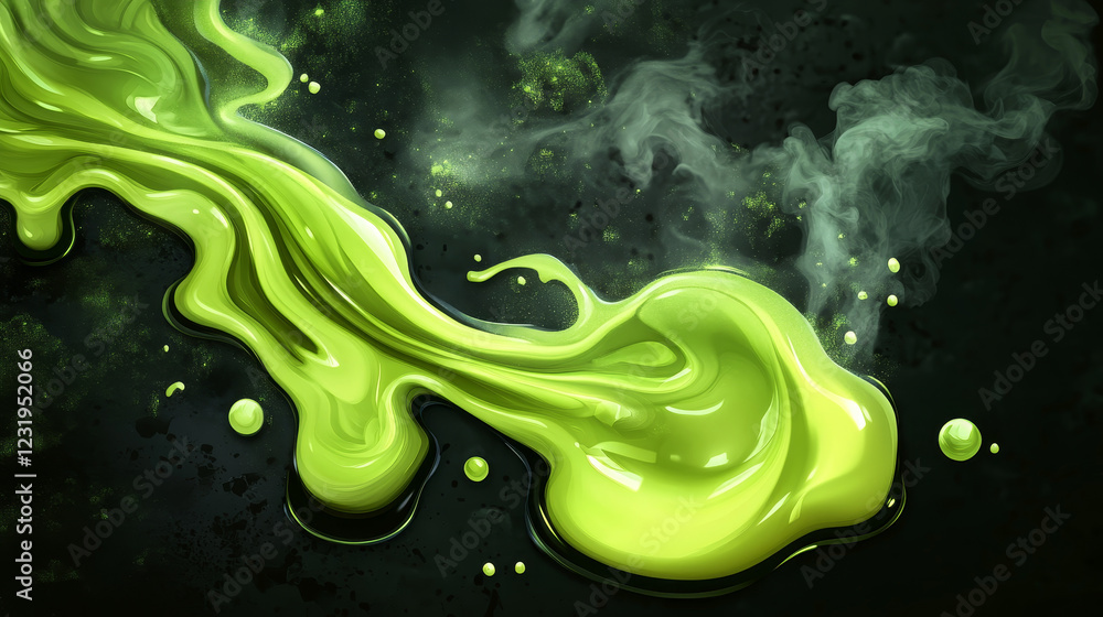 2d liquid toxic puddle and bubble effect isolated vector game fx icon ...