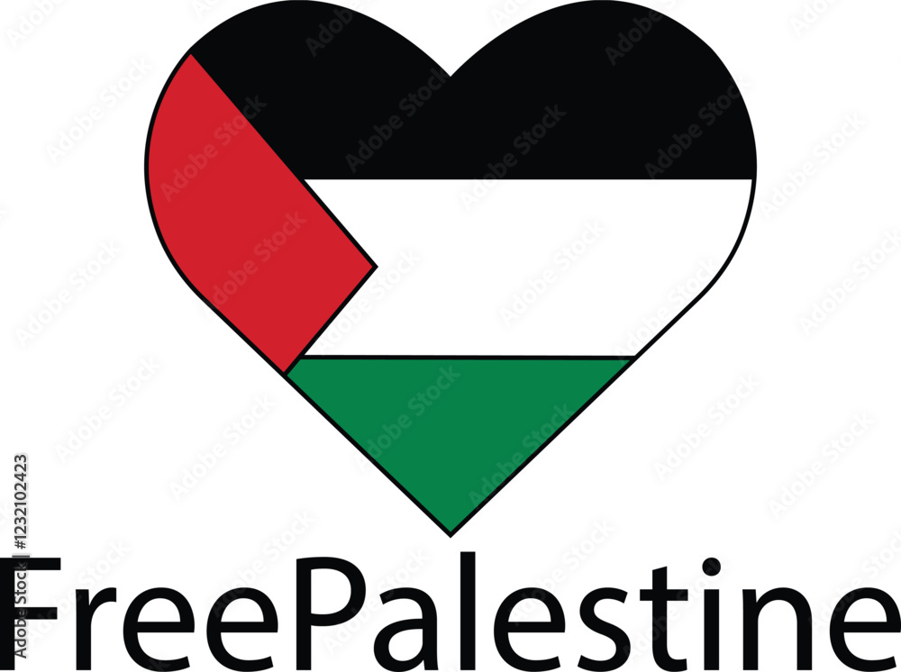 Palestine national flag icon flat vector isolated on transparent ...