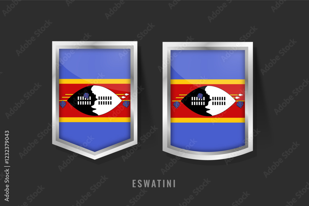Vector Illustration of Eswatini Label Logo. Eswatini Badge Sign ...