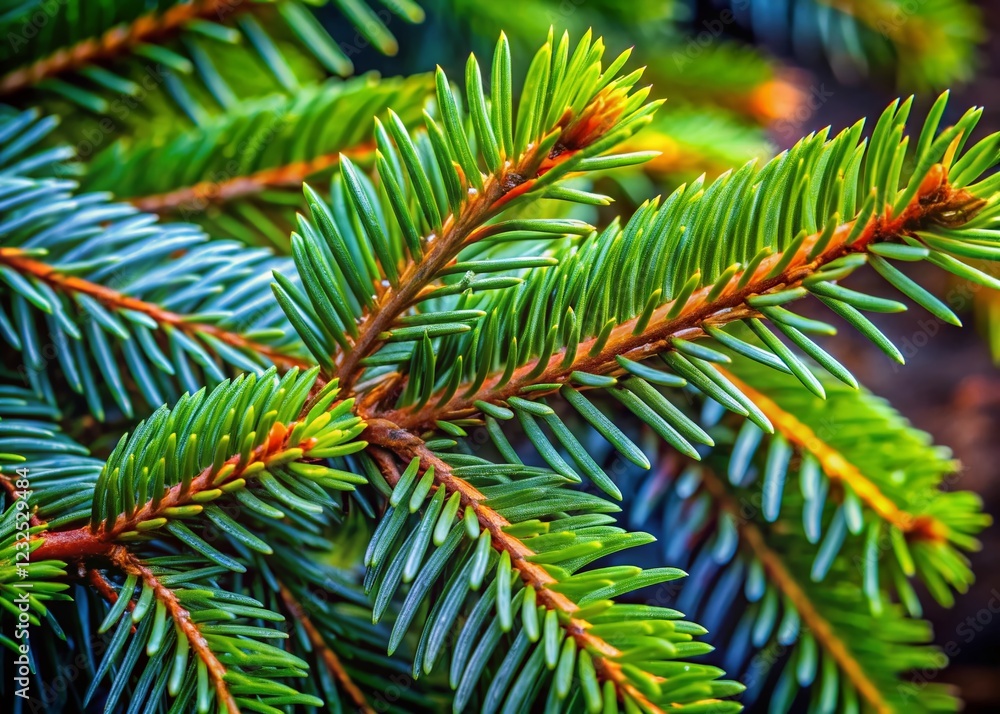 Freshly Cut Spruce Tree Branches, Rustic Winter Background, Rule of ...