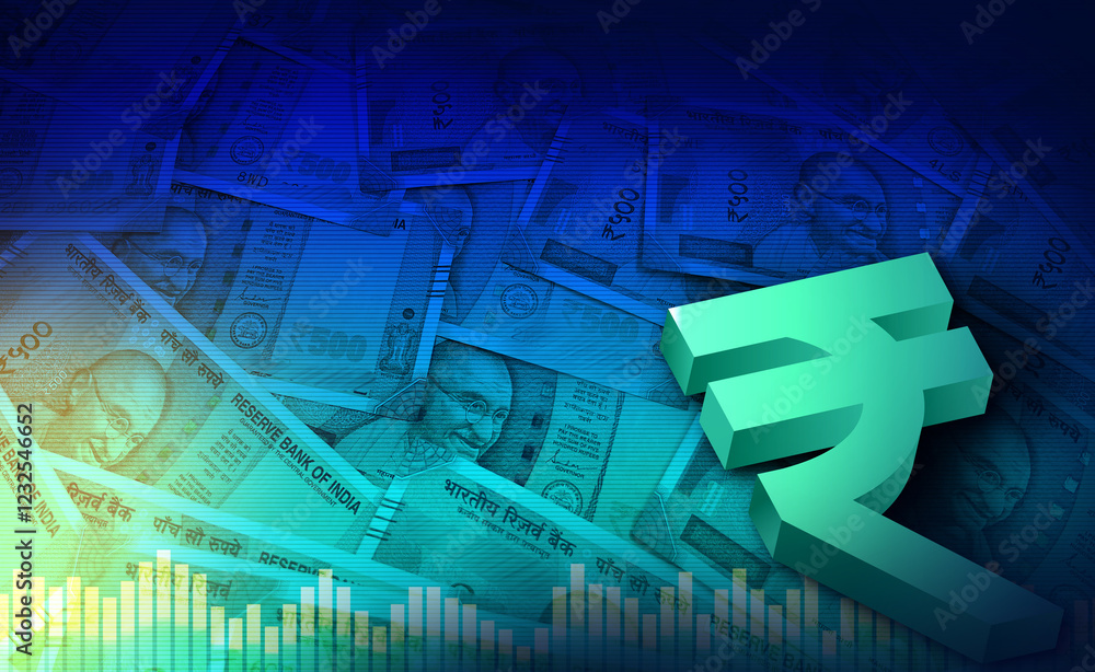 Indian rupee background illustration. Indian rupee 3d rendering with ...