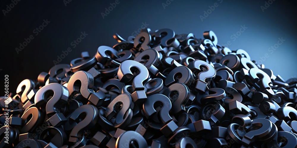 Visualizing mental distress, a question mark mountain, needing guidance ...