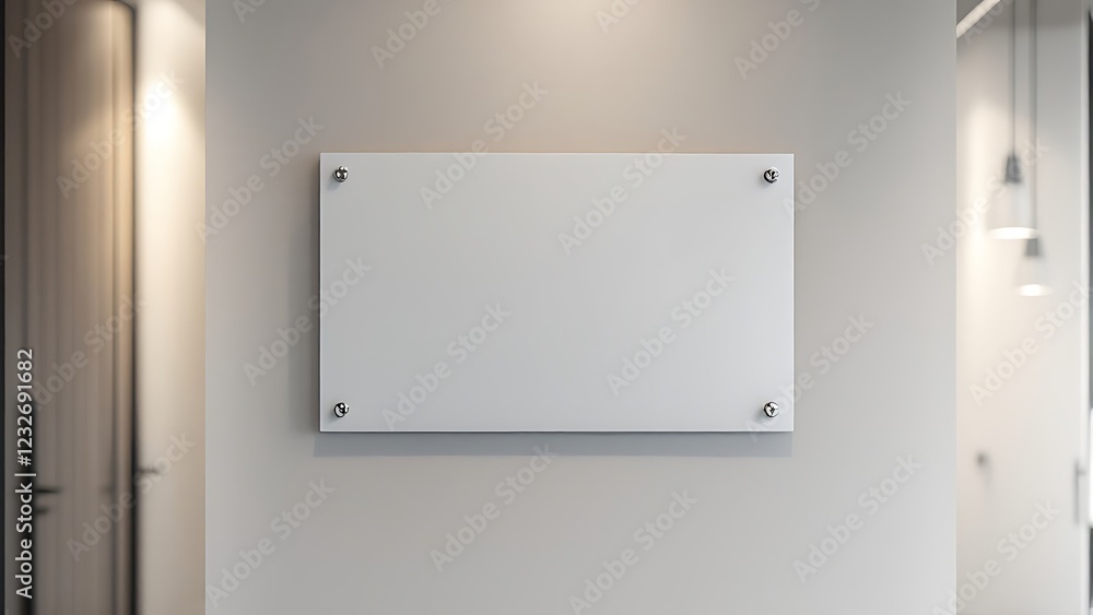 Name plate design mockup handing on door, 3d render. Door sign mock up ...