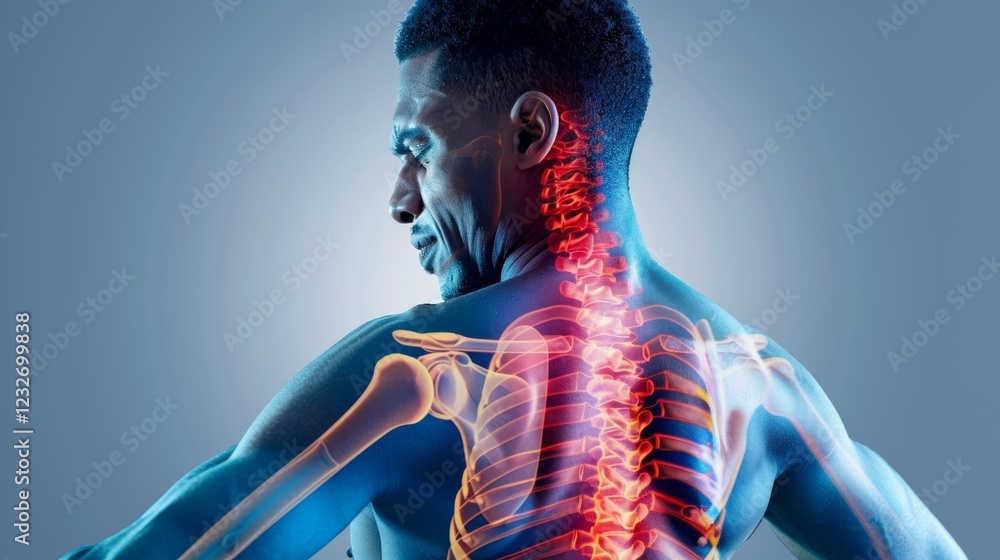 Man grasping his lower back in pain, illustrating the discomfort and ...