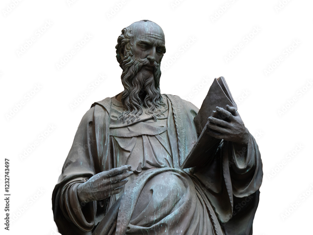 cutout on transparent background PNG file of the bronze statue of St ...