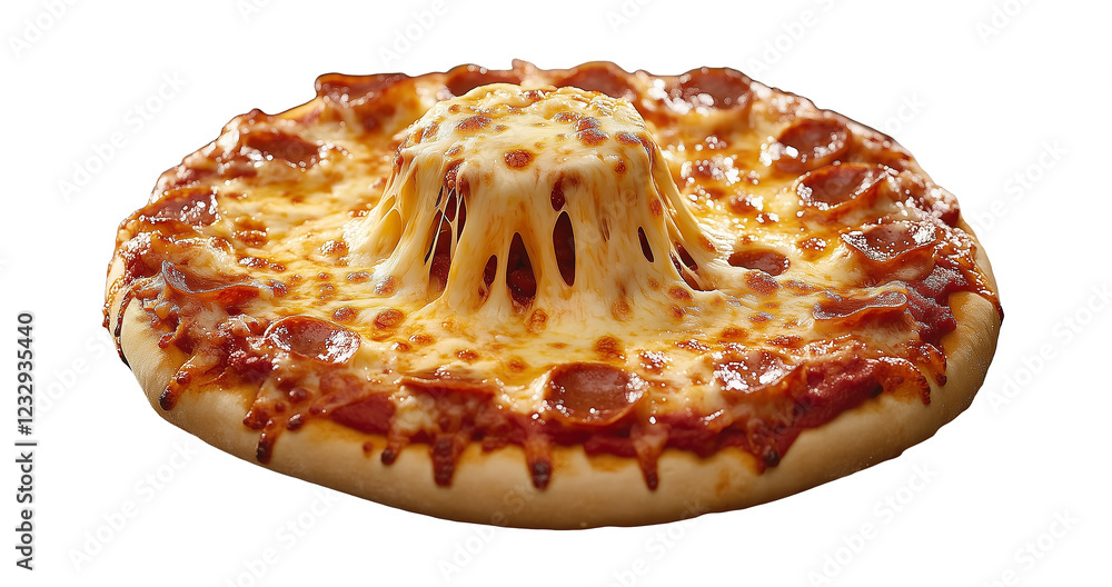 Volcano Pizza PNG- Melting Cheese Eruption from the Middle - Clipart on ...