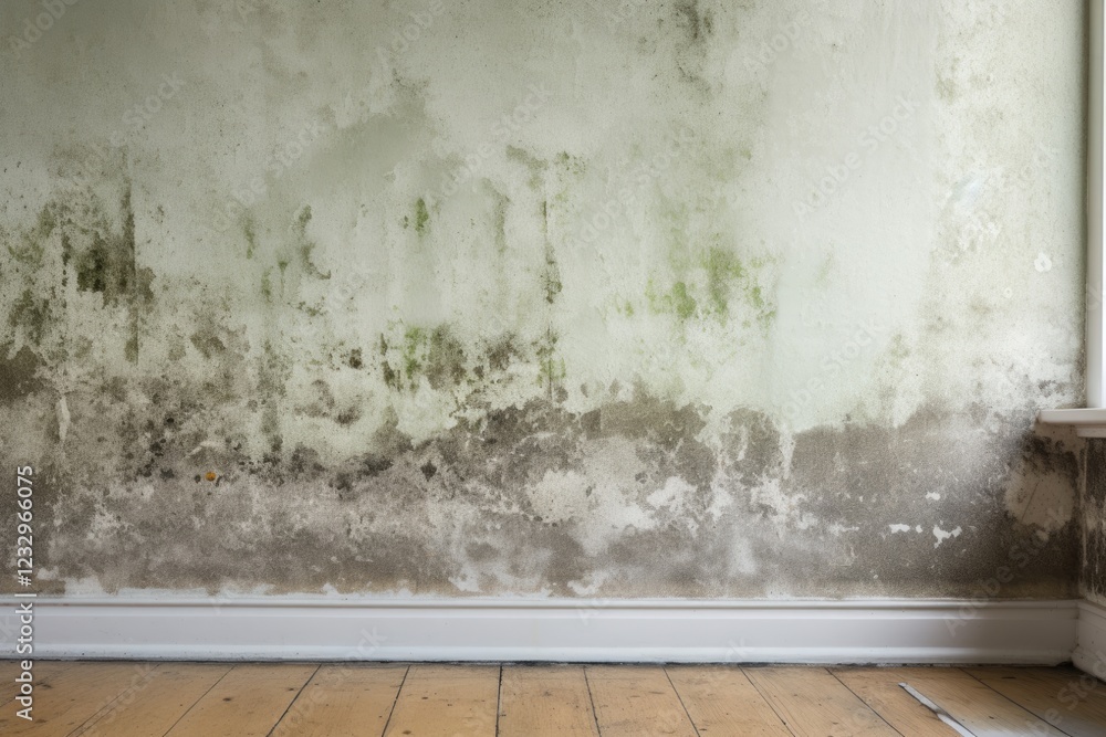 Damp Black Mold in Corner of Interior House Wall - Fungal and Musty ...