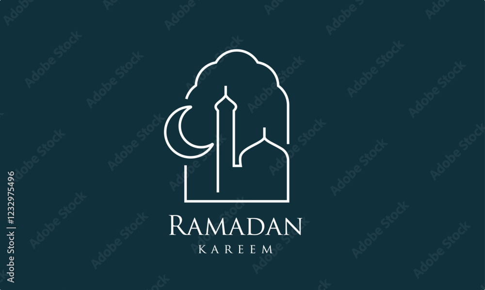Minimal Mosque logo , Muslim logos, Ramadan logo , Eid logo, praying ...